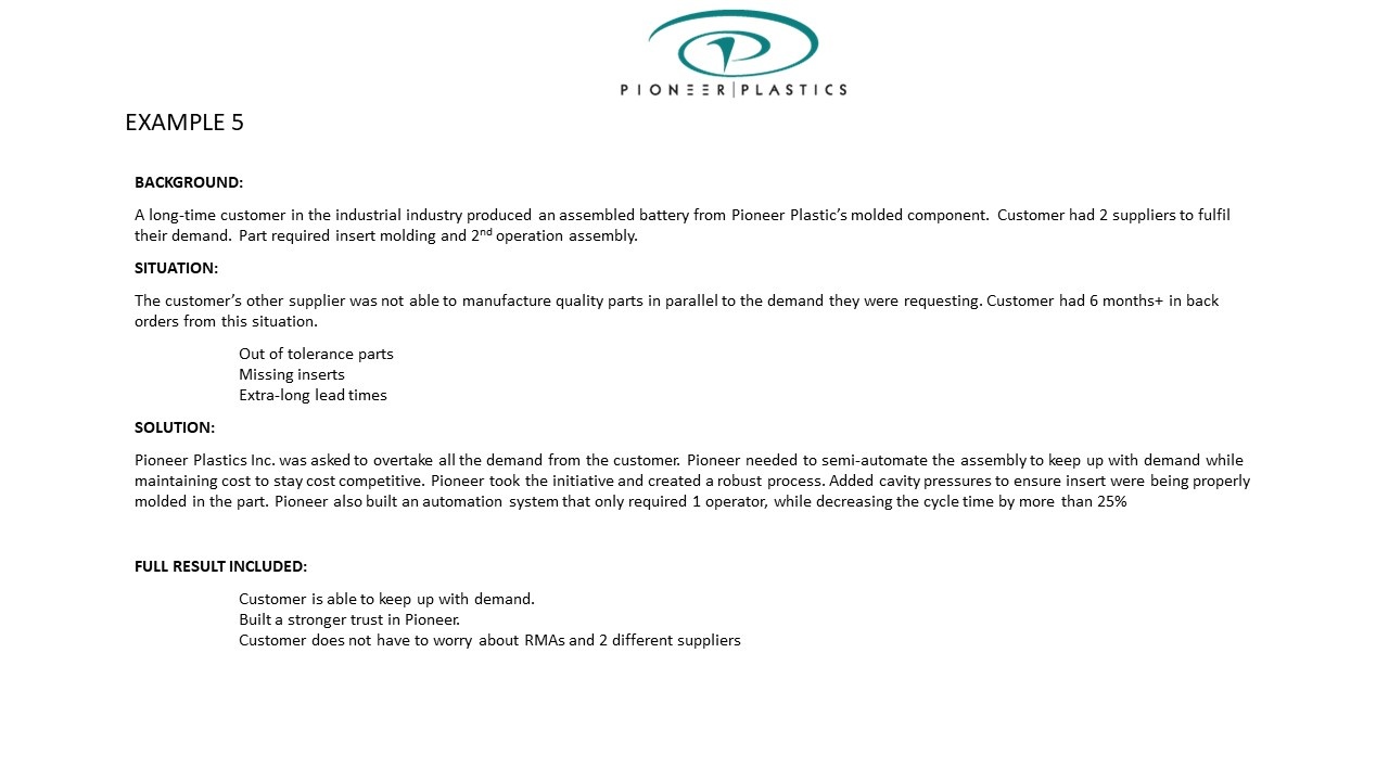 Case Studies – Pioneer Plastics